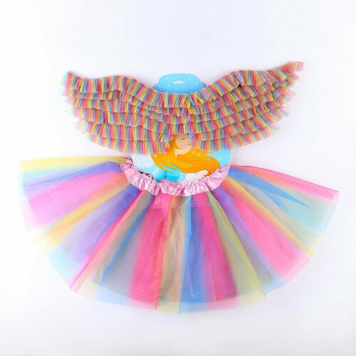 Карнавальный набор "Красотка", 5-7 лет: юбка с х/б подкладом, крылья