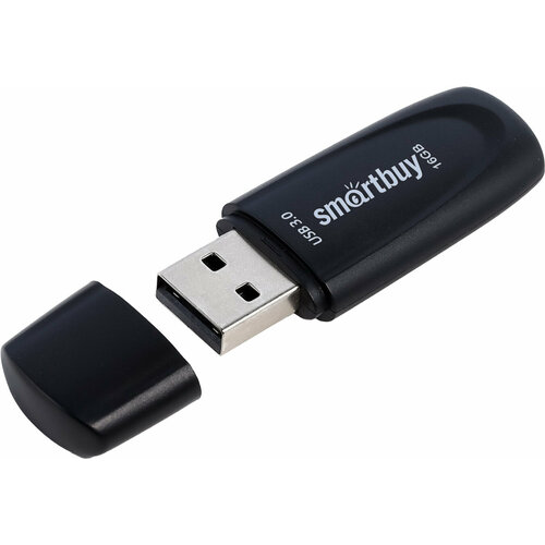 Флеш-накопитель USB 3.0/3.1 Smartbuy 16GB Scout (SB016GB3SCK), черный