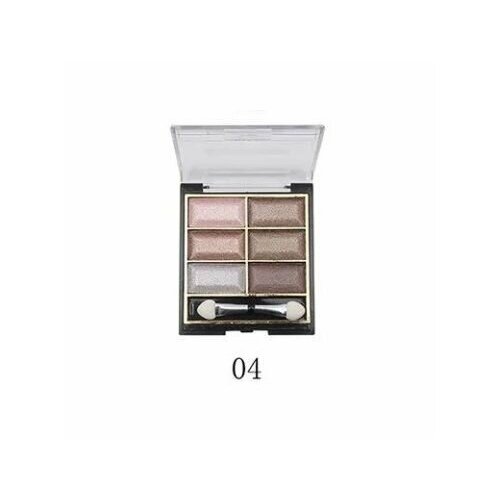 Farres cosmetics Тени для век 6-ти цветные 1104, перламутровые, тон 04/