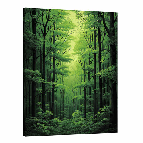 Интерьерная картина 50х70 "Зеленая глубина"
