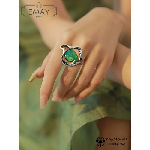 Кольцо Emay, фианит, искусственный камень, размер 20