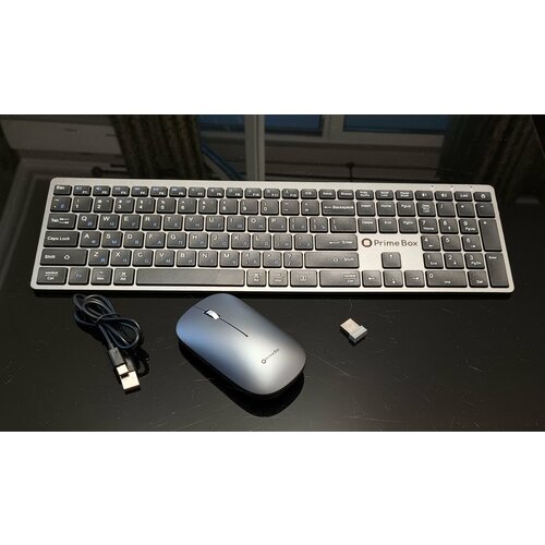 Беспроводная аккумуляторная клавиатура и мышь Prime Box