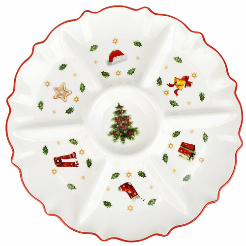 Менажница Magic of Christmas 31*31*3см, фарфор KENG-N0880117