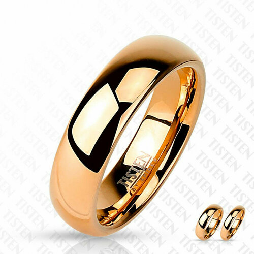Кольцо обручальное, размер 21.5, розовое золото