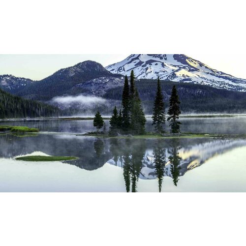 Картина на холсте 60x110 LinxOne "Sparks Lake Oregon Deschutes" интерьерная для дома / на стену / на кухню / с подрамником