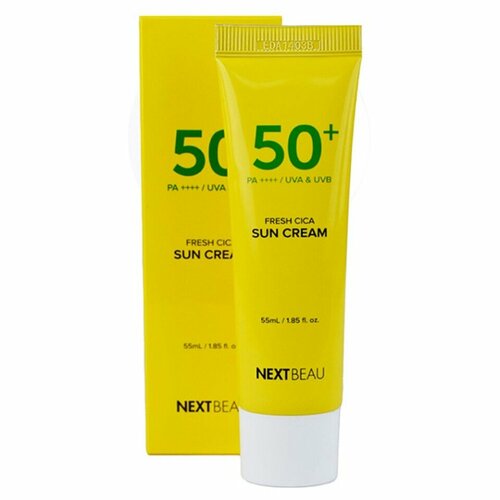 NEXTBEAU Fresh Cica Sun Cream SPF 50+ / PA++++ Солнцезащитный освежающий крем с центеллой азиатской SPF 50+ / PA++++ 55мл