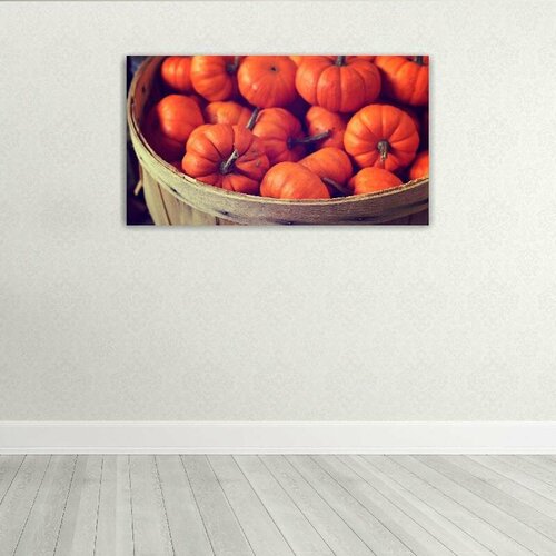 Картина на холсте 60x110 LinxOne "Цвета shopping cart bright" интерьерная для дома / на стену / на кухню / с подрамником
