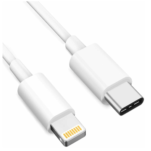 Кабель для зарядки Type-C USB to Lightning 1м белый