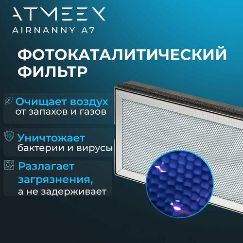 Фотокаталитический фильтр Photocatalitic для ATMEEX AIRNANNY A7, 3 ступень, (восстанавливает очищающие свойства самостоятельно), устанавливается взамен угольного