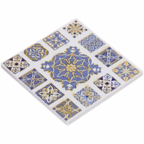 Подставка керамическая 10,8*10,8 см «Мозаика» синяя