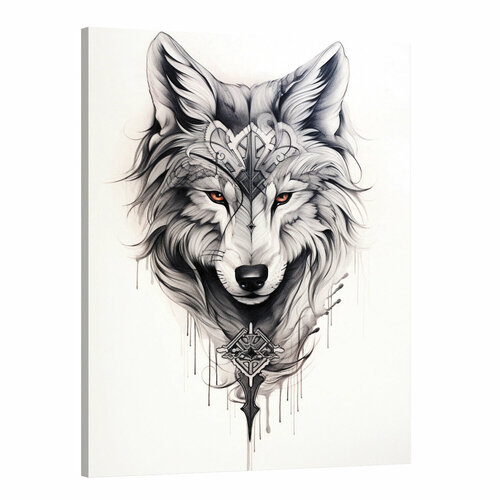 Интерьерная картина 50х70 "Волчья песня"