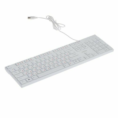 Клавиатура Smartbuy ONE 238, проводная, мембранная, 104 клавиши, USB, белая (комплект из 2 шт)