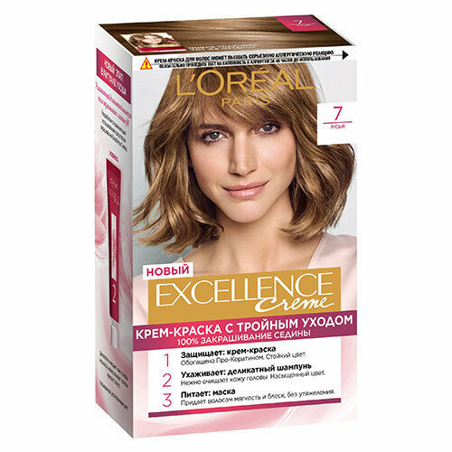 Крем-краска для волос LOREAL EXCELLENCE тон 7 (Русый)