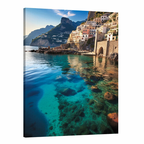 Интерьерная картина 50х70 "Италия: отражение в воде"