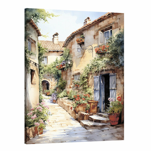 Интерьерная картина 50х70 "Деревня в стиле рококо"