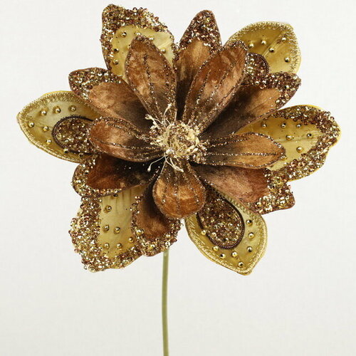 Christmas Deluxe Искусственный цветок Кувшинка - Motavio Vega 56 см золотой 86685