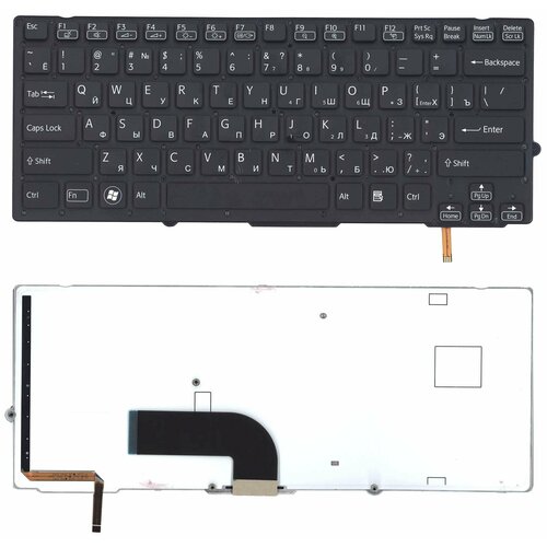 Клавиатура для ноутбука Sony VPC-SB3M1R/R с подсветкой