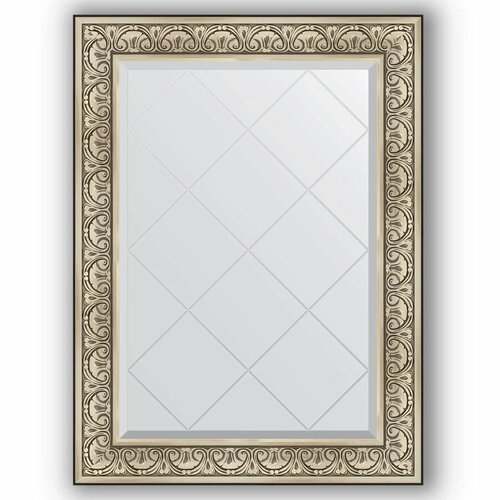 Зеркало 80x107 см барокко серебро Evoform Exclusive-G BY 4209