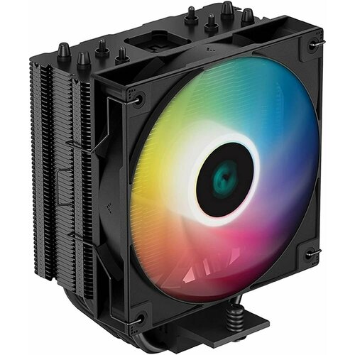 Кулер DeepCool AG400 Digital Plus LGA1700/1200/115X/AM5/AM4 (9шт/кор, TDP 220W, PWM, DUAL ARGB Fan 120mm, 4 тепл. трубки, черный) RET