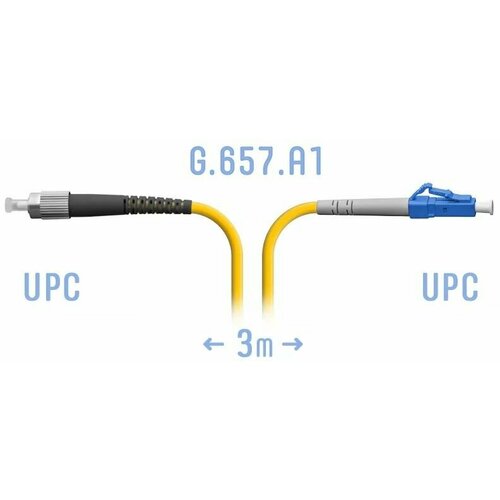 Патч-корд оптический SNR (SNR-PC-LC/UPC-FC/UPC-A-3m)