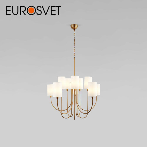 Люстра / Подвесной светильник Eurosvet Abbey 60164/10, 10 ламп, цвет латунь