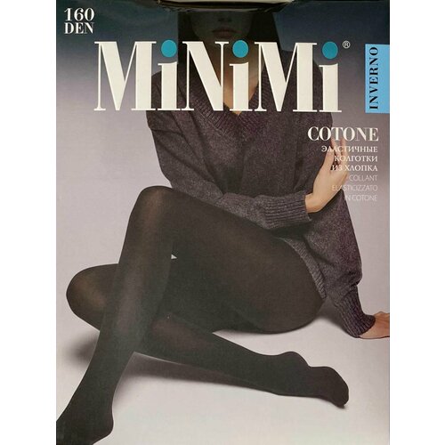 Колготки  MiNiMi Cotone, 160 den, размер 6, черный