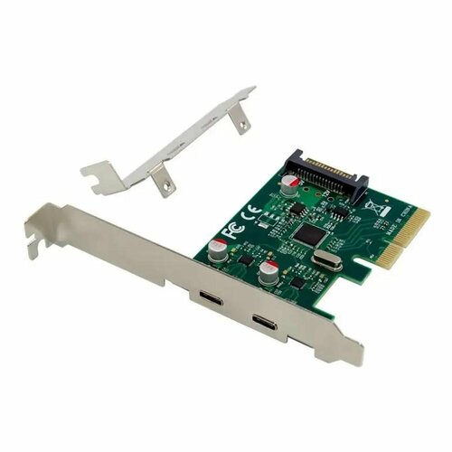 Контроллер PCIe x4 v3.0 (Asmedia ASM3142) USB 3.2 Gen2x1, 2 x Type-C | ORIENT AM-U3142PE-2C