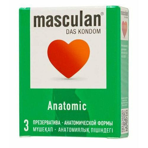 Презервативы анатомической формы Masculan Anatomic - 3 шт.