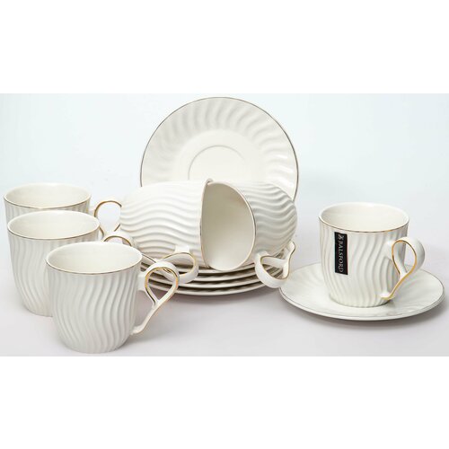 Набор чайный фьюжн, 6 чашек 240мл и 6 блюдец