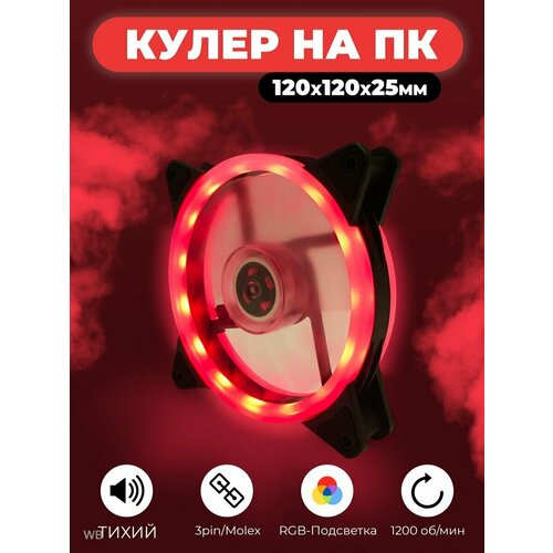 RGB кулер для компьютера, корпуса ПК 12х12 см