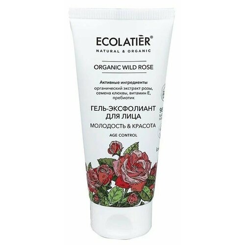 Ecolatier Гель-Эксфолиант для лица Organic Wild Rose, 100мл