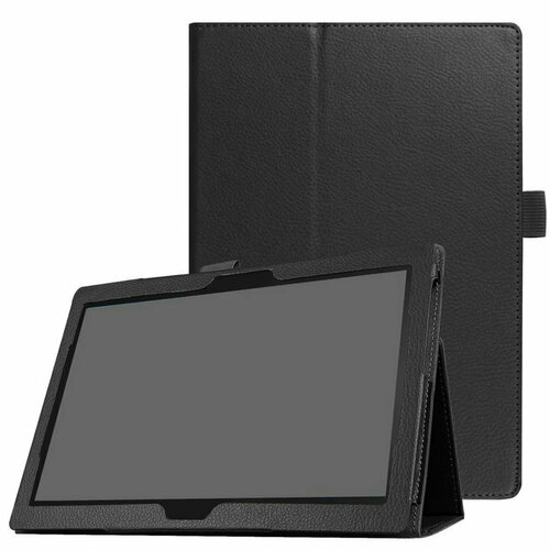 Чехол MyPads обложка с подставкой для Lenovo Tab 4 10 TB-X304L/F черный кожаный