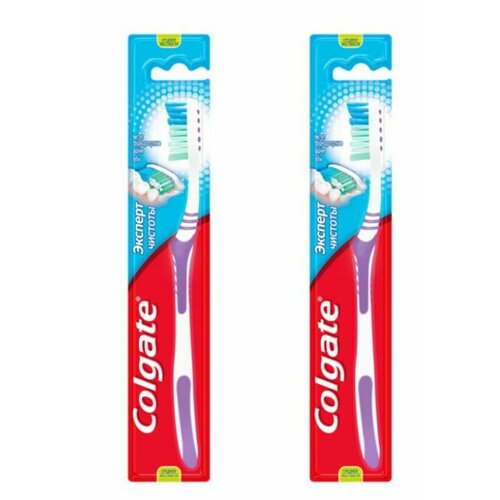 Colgate Зубная щетка "Эксперт чистоты" средняя, 2 шт.