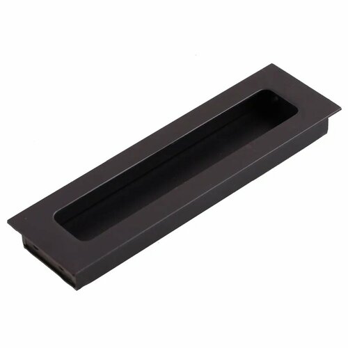 Ручка врезная мебельная 128 мм, цвет черный