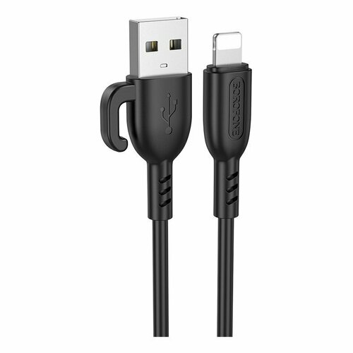 Дата-кабель Borofone BX91 USB-Lightning, 1 м, черный