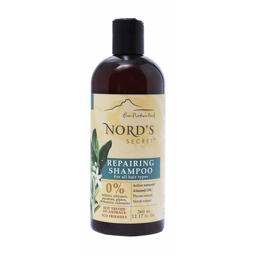 Восстанавливающий шампунь для волос с миндалем и нероли Nord s Secret Repairing Shampoo Neroli Flower and Almond Oil