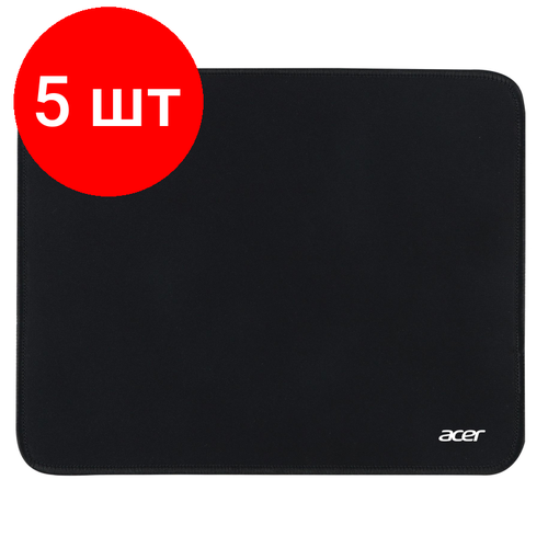 Комплект 5 штук, Коврик для мыши Acer OMP211 Средний черный 350x280x3мм