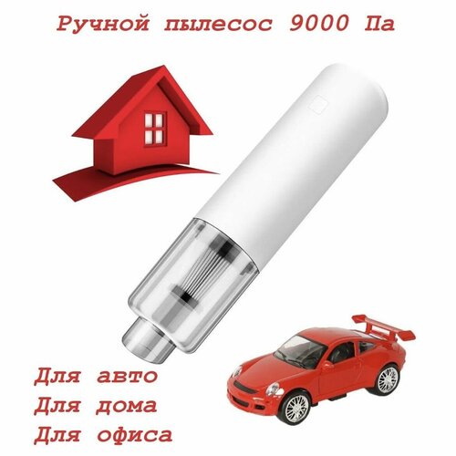 Ручной беспроводной пылесос с комплектом насадок. Handy Vacuum. Белый.