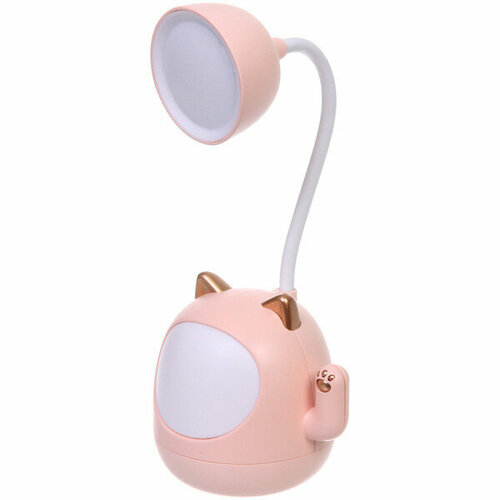 Настольная лампа «Sweet - Котёнок» 9*22.5 см LED, USB 3w 5v, Розовый