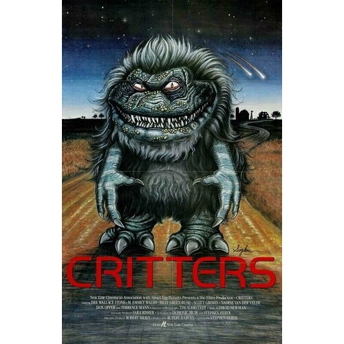 Плакат, постер на бумаге Зубастики (Critters), Стивен Херек. Размер 21 х 30 см