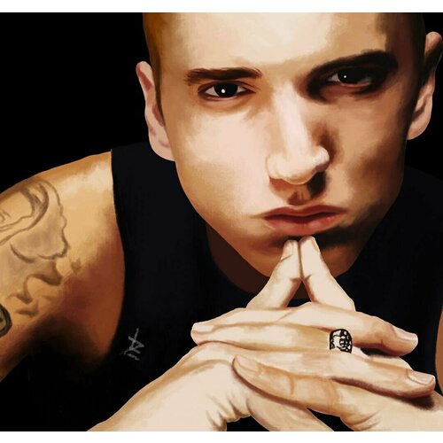 Плакат, постер на холсте Eminem-Painting/Эминем-Картина. Размер 60 х 84 см