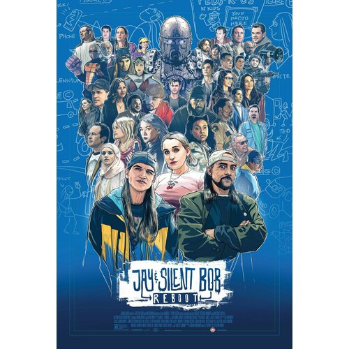 Плакат, постер на холсте Джей и Молчаливый Боб: Перезагрузка (Jay and Silent Bob Reboot, 2019). Размер 42 на 60 см