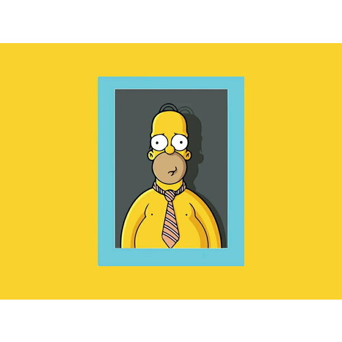 Плакат, постер на холсте Simpsons/Симпсоны: Гомер/искусство/арт/абстракция/творчество. Размер 42 х 60 см