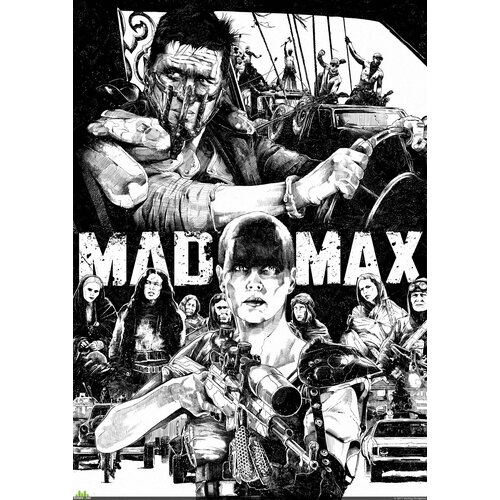 Плакат, постер на бумаге Безумный Макс: Дорога ярости (Mad Max: Fury Road, 2015г). Размер 42 на 60 см