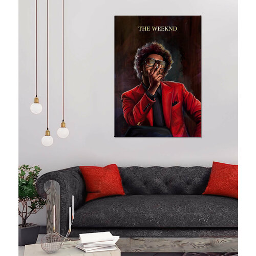Картина/Картина на холсте/Картина на холсте для интерьера/Картина на стену/Картина в подарок для дома/Арт The Weeknd 50х70