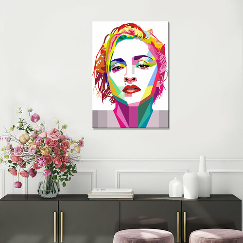 Интерьерная картина на холсте - Мадонна арт геометрия 20х30