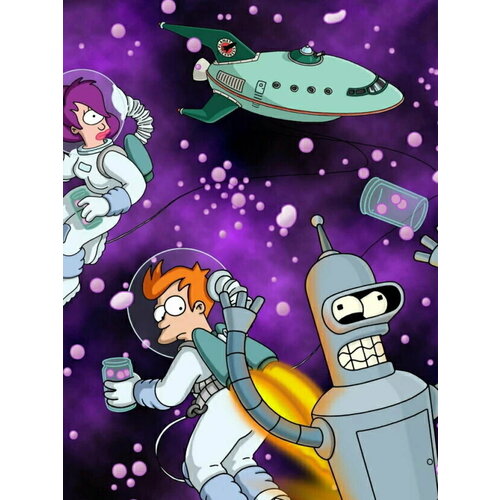 Плакат, постер на бумаге Futurama/Футурама/комиксы/мультфильмы. Размер 30 х 42 см