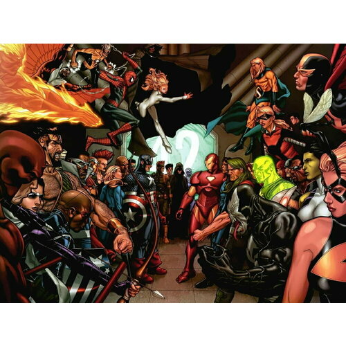 Плакат, постер на бумаге Marvel Comics Superhero/Герои Комиксов Марвел/комиксы/мультфильмы. Размер 30 х 42 см