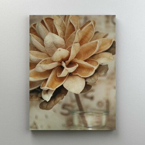 Интерьерная картина на холсте "Бежевый цветок", размер 30x40 см