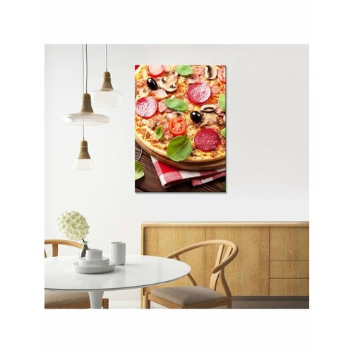 Картина на холсте с подрамником Вкусная пицца3 50х70